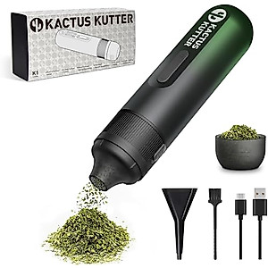 KactusKutter K1 Electric Spice Grinder Battery Powered Automatic Portable For Kitchen Herb Grinding - Holds up to 1 Gram (Shadowed Emerald)