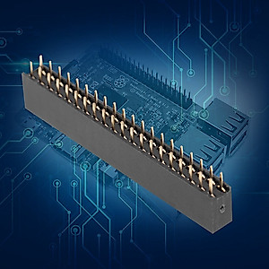 5Pcs Female Pin Headers, 2x20 Pins 2.54m Dual Row Short Pin Headers Connector, PCB Board Pin Header Strip for Raspberry Pi