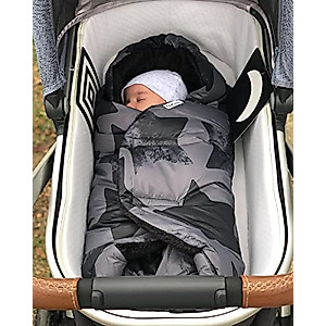 7AM Baby Car Seat Blanket - Multifunctional Car Seat Cover for Baby Boy & Girl, Winter Stroller & Car Seat Swaddle Blankets for Babies, Micro-Fleece & Plush Lined Warm Carseat Cover | Nido (6-18M)