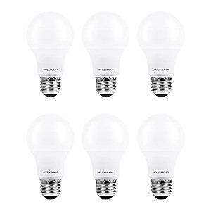 SYLVANIA ECO LED Light Bulb, A19, 100W Equivalent, Efficient 14.5W, 7 Year, 1450 Lumens, Frosted, 5000K, Daylight - 6 Pack (40884)