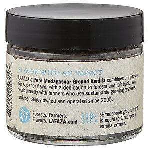 Lafaza All Natural Madagascar Bourbon Pure Ground Vanilla Bean Powder, 1oz