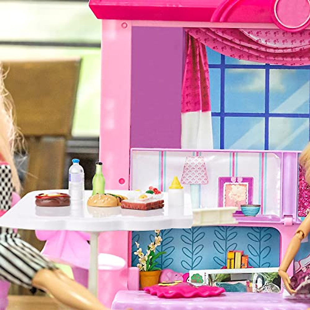 150 Pieces Miniature Food Dollhouse Miniature Food Drink Bottle Toy Assorted Pretend Foods Dollhouse Accessories Mixed Resin Kitchen Food Toy Hamburger Cake Ice Cream Pizza Bread for Adults Teenagers