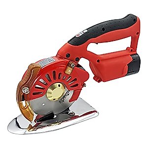 Hercules RK-BAT-100 5-Speed Cordless Electric Rotary Cutter for Cloth, Leather, Natural and Synthetic Fabrics – 4 Inch Single & Multi-Layer Round Knife Cutting Machine