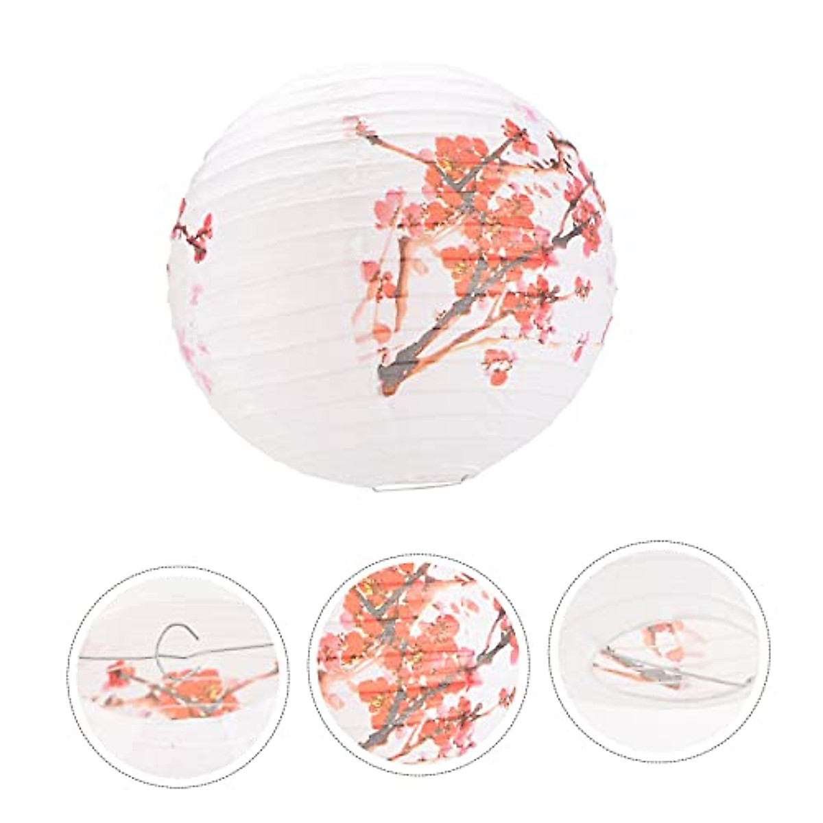 GANAZONO Chinese Lantern Outdoor Decor Asian Decor Japanese Paper Lamp Asian Paper Lantern Pendant Lamp Shade Outdoor Hanging Decoration Japanese Lantern Plug in Sconce Set of 2 Ornament