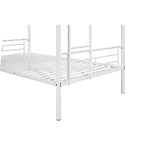 MWrouqfur Twin Over Metal Bunk Bed,Sturdy Heavy Duty Beds with 2 Side Ladders,Space Saving,No Noise,No Box Spring Needed,for Boys Girls Teens Adults