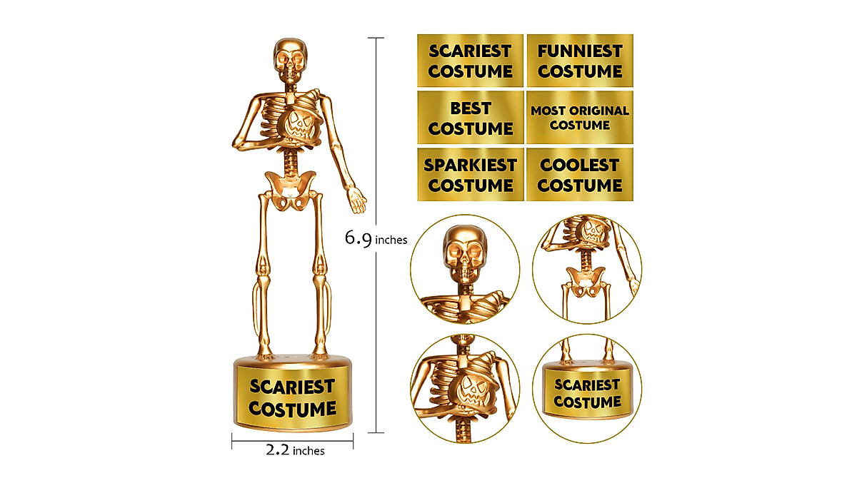 Halloween Skeleton Trophy Awards Set - Perfect Party Prizes & Rewards