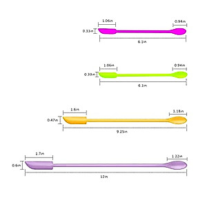 Mini Silicone Spatula Set, 4Pcs Multicolor Silicone Upgraded Double-end Sturdier Makeup Spatula Small Beauty Spatulas for Cosmetic Bottles, Thin Jar Spatula Small Spatula for Kitchen Bottles
