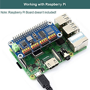 MakerFocus PWM Servo Motor Driver IIC Module 16 Channel PWM Outputs 12 Bit Resolution I2C Compatible with Raspberry Pi 4 3B+ 3B Zero/Zero W/Zero WH and Jetson Nano