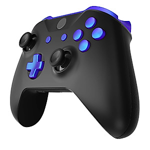 eXtremeRate LB RB LT RT Bumpers Triggers D-Pad ABXY Start Back Sync Buttons, Chameleon Purple Blue Full Set Buttons Repair Kits with Tools for Xbox One S & Xbox One X Controller (Model 1708)