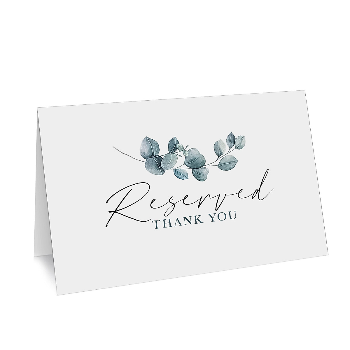 CLEVER SIGNS Reserved Table Signs, Pack of 25, Reserved Signs for Weddings, Receptions, Christmas, Events, 4x6 inches Reservation Cards for Tables, Greenery Watercolor Reserved Signs