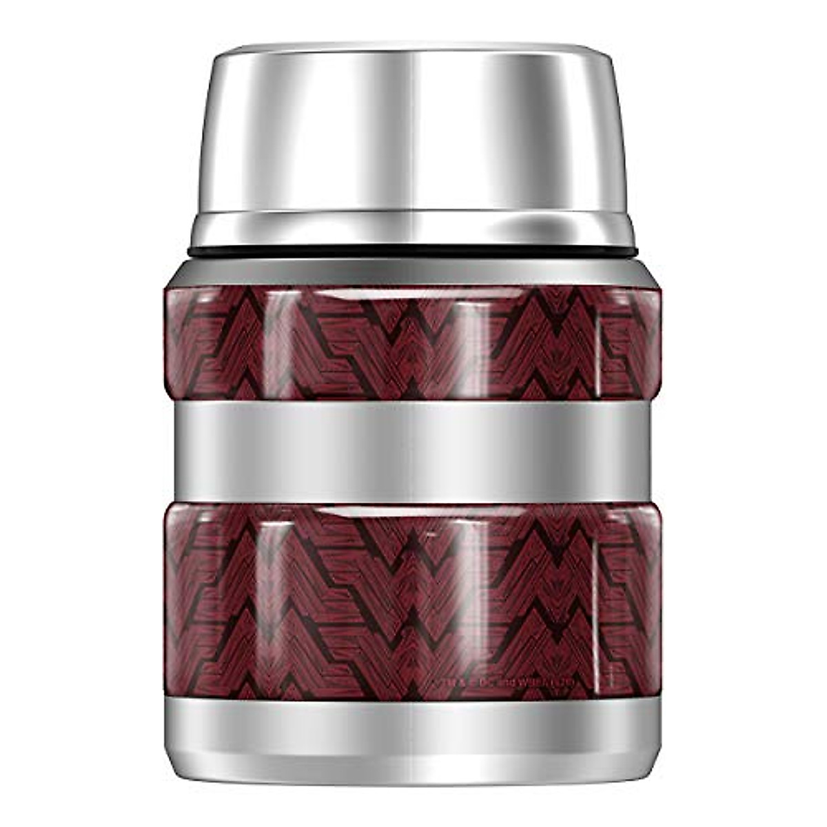THERMOS Justice League Movie Wonder Woman Logo, STAINLESS KING Stainless Steel Food Jar with Folding Spoon, Vacuum insulated & Double Wall, 16oz