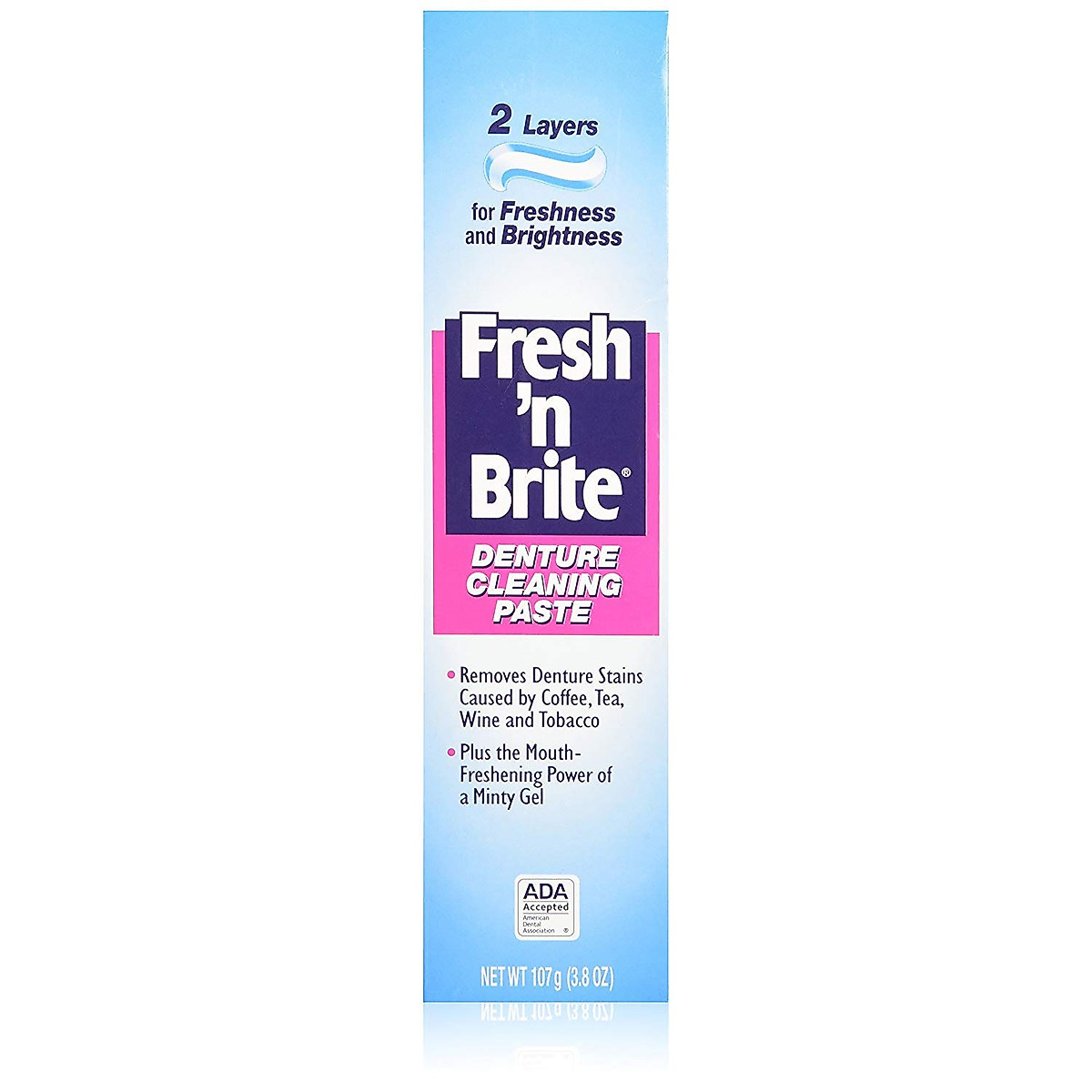 Fresh 'n Brite Denture Cleaning Paste Denture Brush 3.8oz