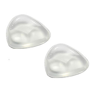 UPSTORE 1Pair Silicone Gel Triangle Shaped Bra Inserts Breast Chest Swimsuit Pads Enhancers Push-up Molding Pad A to D Cup for Bikini (Clear)