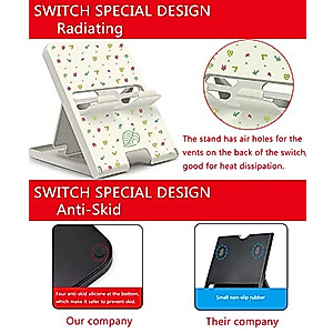 Busjoy Stand for Nintendo Switch, Steam Deck, Switch OLED, Switch Lite, Animal Crossing Angle Adjustable Holder, Portable Foldable Non-Slip Bracket-Black