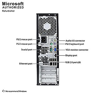 HP 8100 Desktop Computer Intel i5 3.2GHz Processor 8GB Memory 1TB HDD Genuine Windows 10 Professional (Renewed)