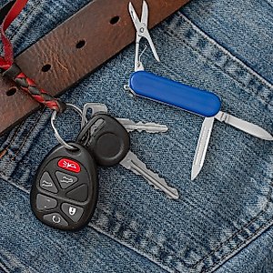 MAXAM Multi-Function Army Knife - Blue Mini Multi-Tool, Pocket Knife with Scissors