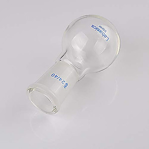 Labasics Glass 50ml Single Neck One Neck Round Bottom Flask RBF, with 24/40 Standard Taper Outer Joint, 50ml