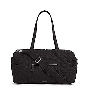 Vera Bradley Women's Performance Twill Medium Travel Duffle Bag, Black, One Size