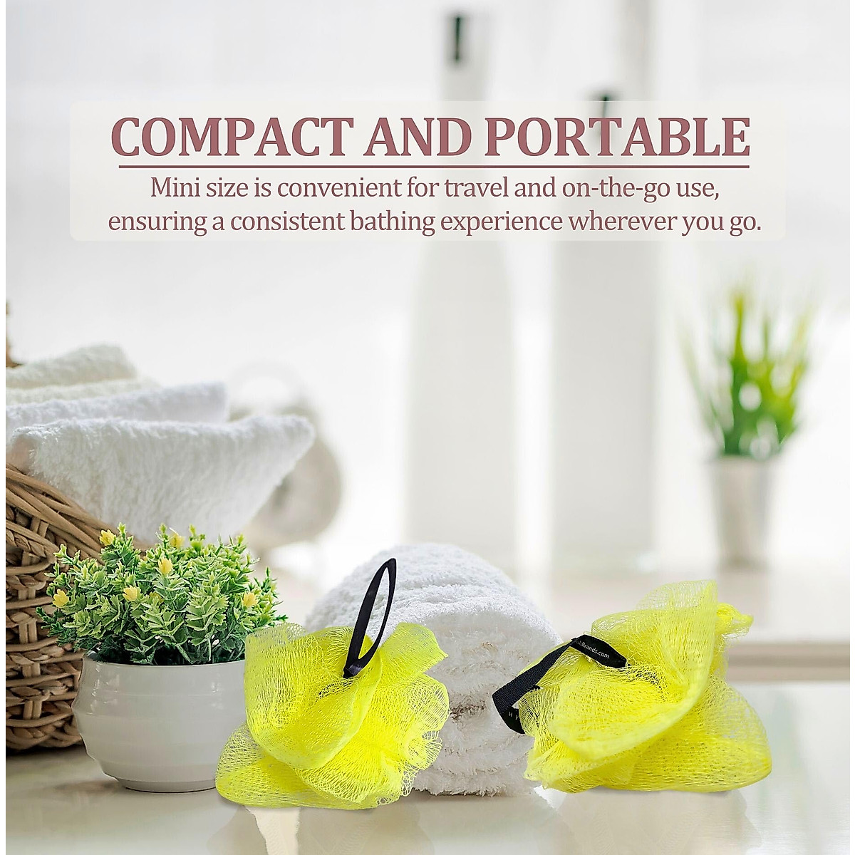 Loofah Lord 30 Mini Full Bodied Quality Bath or Shower Sponge Loofahs Pouf Mesh Assorted Colors Wholesale Bulk Lot