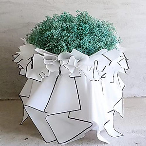 20 Sheets black and white border Flower Wrapping Paper Florist Bouquet Supplies Waterproof Thicken Floral Wrapping Paper Gift or Gift Box Packaging Paper 23 x 23 inch (Black Edge & White)