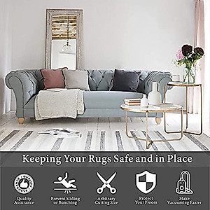 LHFLIVE 2' x 3' Non-Slip Area Rug Pad Extra Thick Pad for Any Hard Surface Floors, Keep Your Rugs Safe and in Place