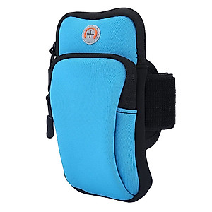 VGEBY Arm Pouch Outdoor Sport Running Jogging Exercise Armband Bag Wrist Pouch Phone Case Bag(Blue) Sports Bag Supplies