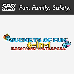 Buckets Of Fun RPBOF Sprinkler for Kids, Waterpark Splash Plastic Toy Backyard Water Park for Children & Toddlers, One Size, Multicolor