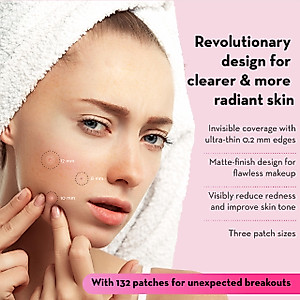 LE GUSHE Pimple Patches for Face (132 dots) - Hydrocolloid Acne Patch for Zits and Blemishes - Invisible Blemish Patches for Face - Spot Cover Stickers