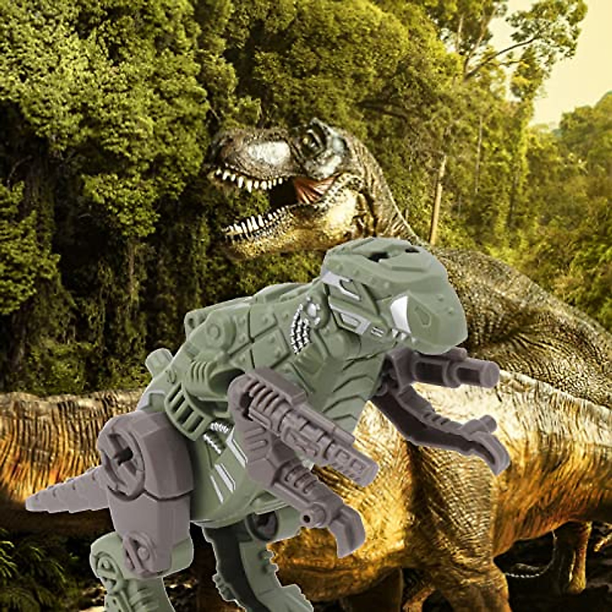 Transformed Dinosaur Robot, Improve Imagination Dinosaur Transformer Toy Safe 3 Shape Joint for Kids (Type B)