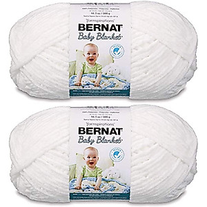 Bernat Baby Blanket Big Ball Yarn (2-Pack) White 161104-4005