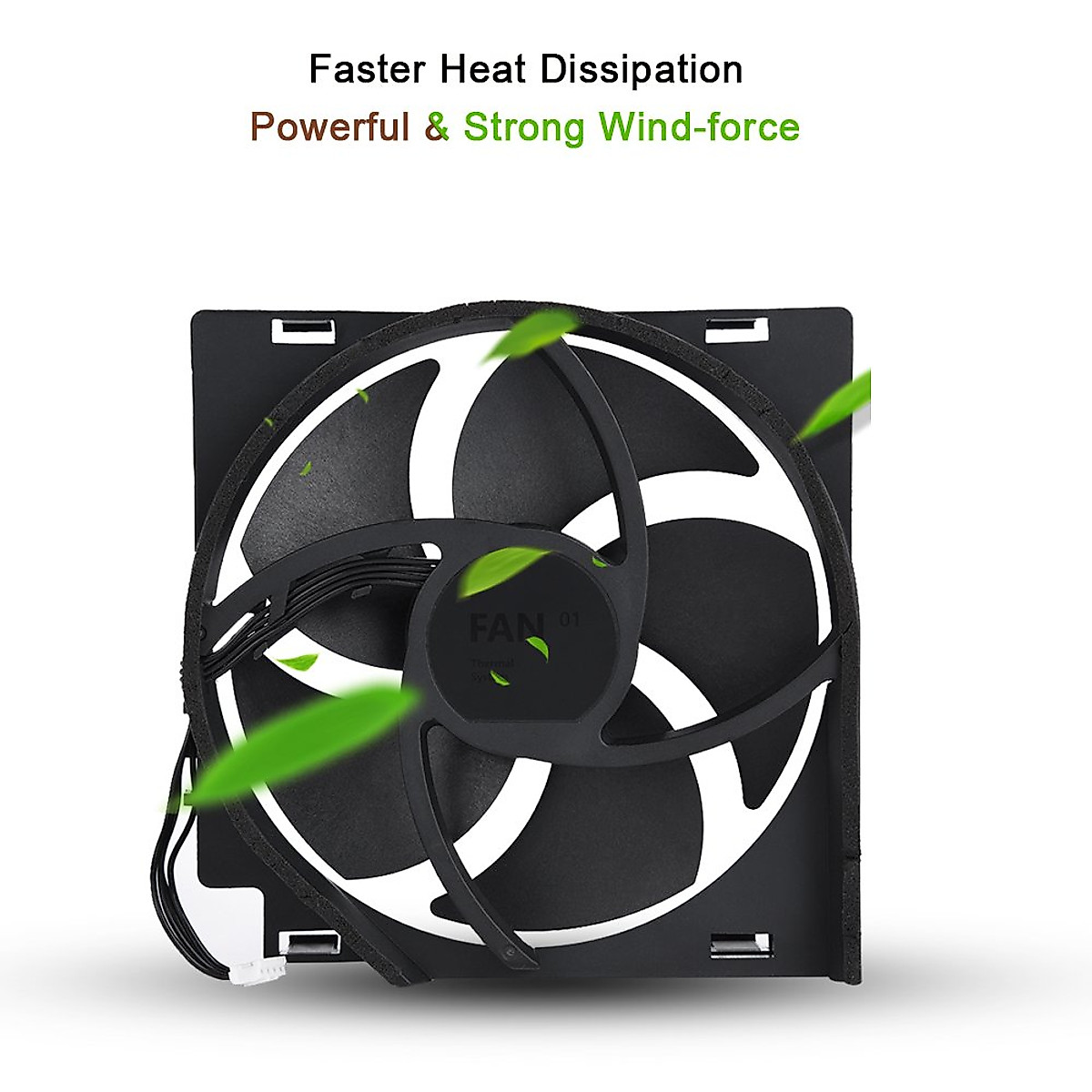 Xbox One X Fan Replacement,Xbox 1s Fan, Fast Heat Dissipation Fan Cooler Powerful Wind Force for Xbox One Cooling Replacement Repair Parts S Console(for one x)
