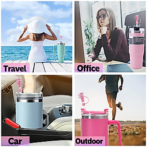 4 Pack Silicone Straw Cover Cap for Stanley Cup,Straw Topper Compatible with 40oz Tumbler with Handle,Cloud Straw Tip Covers for 10 mm Straws Stanley Cups Accessories