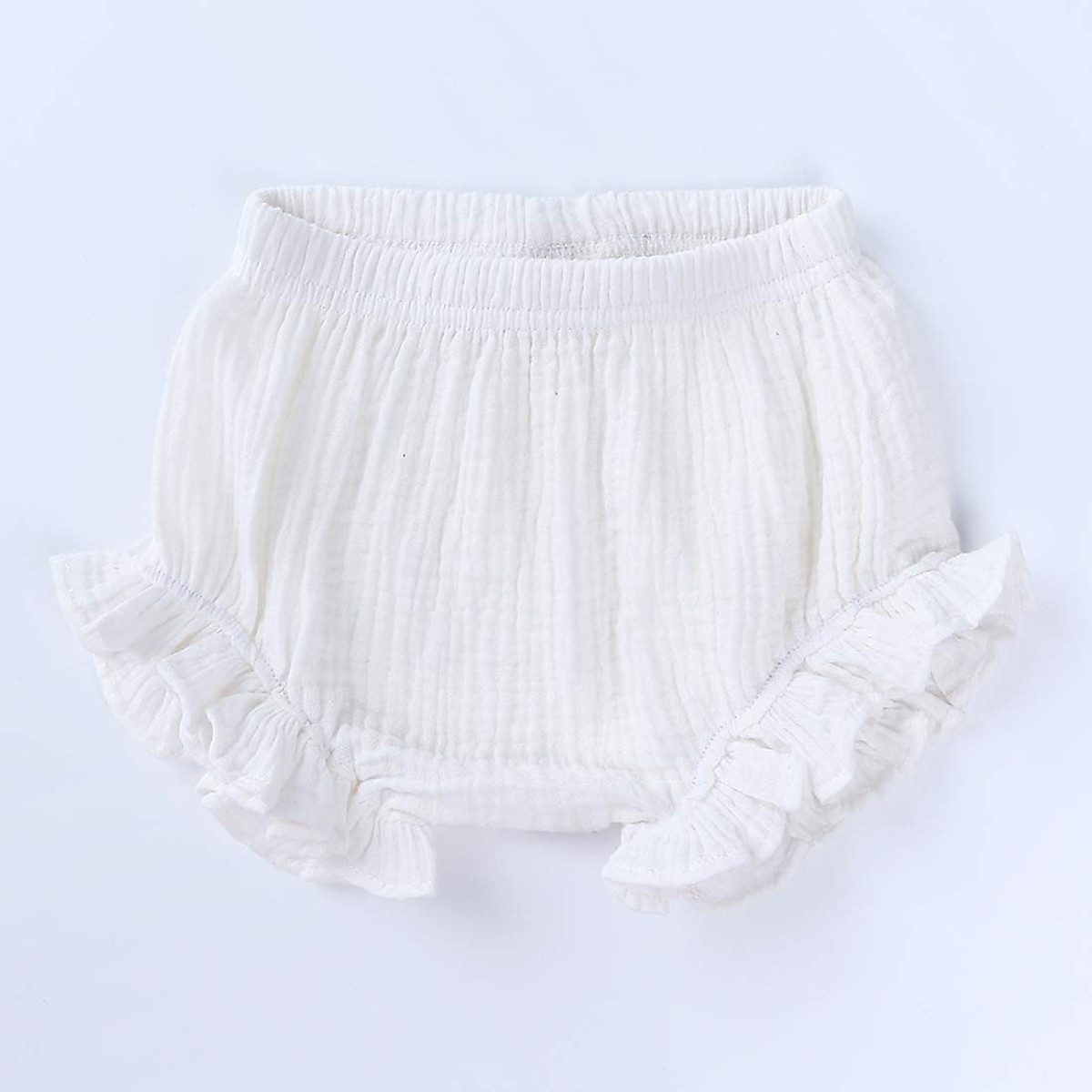 ZFTTZYMX 3-Pack Baby Girls Ruffle Bloomer Shorts Toddler Cute Cotton Linen Panty Diaper Covers 18-24 Months