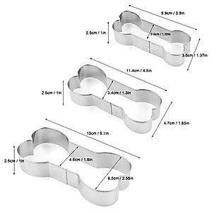 9 PCS Dog Bone Cookie Cutter Set, SourceTon Assorted Sizes Stainless Steel Dog Bone Biscuit Cookie for Homemade Treats