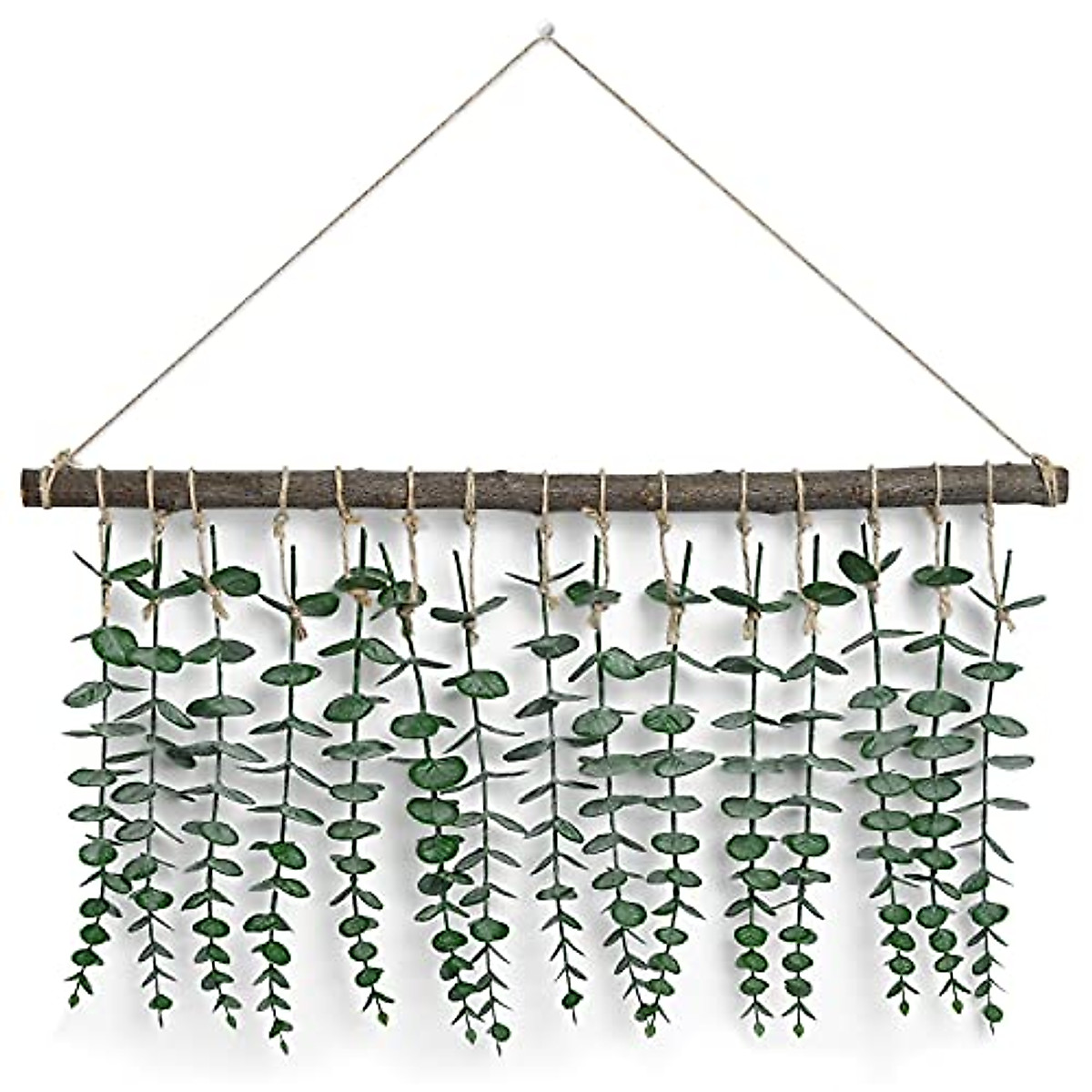 Artflower Eucalyptus Hanging Wall Decor, Artificial Eucalyptus Vines and Greenery Wall Hanging Plants Farmhouse Boho Wall Decor for Bedroom, Kitchen, Office and Bathroom(19.7" x 10")