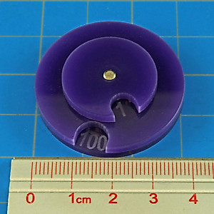 LITKO Circle Combat Dials | Wound Health Tracker | Life Counter | Tabletop Games | Collectible Card Games | Living Card Games | Role Playing Games | RPG | 0-100 (Purple)