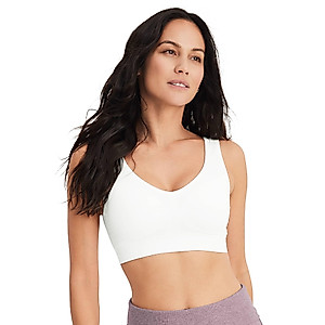Jockey Women's Bra Seamfree Back Smoothing Bralette, White, XL