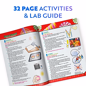 Playz Edible Exploding Candy Making Science Kit for Kids Ages 8-12 Years Old - Food Science Chemistry Kid Science Kit with 29 Experiments, Educational Science Kits for Boy & Girls