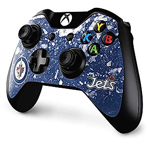 Skinit Decal Gaming Skin Compatible with Xbox One Controller - Officially Licensed NHL Winnipeg Jets Frozen Design