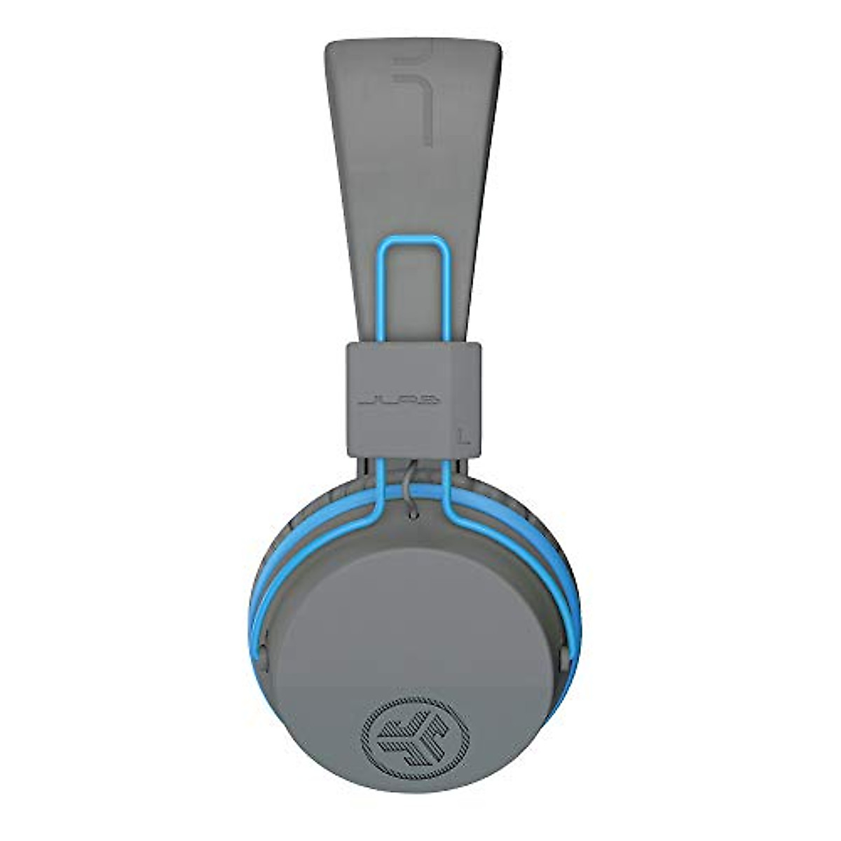 JLab JBuddies Studio Bluetooth On-Ear Kids Headphones | 13 Hour Battery Life | Studio Volume Safe | Volume Limiter | Folding | Adjustable | Noise Isolation | with Mic | Gray/Blue