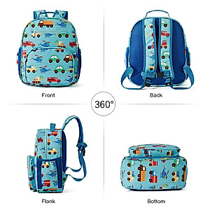 Telena Kids Backpack for Boys Girls, Cute Water Resistant Toddler Preschool Backpack with Adjustable Padded Straps, Pink Rainbow