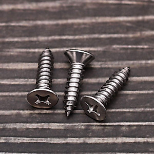 #8 x 3/4" (100 pcs) Stainless Steel Flat Head Sheet Metal Screws, Phillips Drive Wood Screws, 304 Stainless Steel 18-8, Self Tapping Screws
