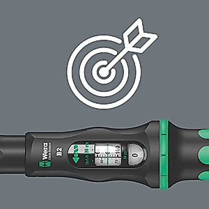 Wera - 5075611001 "Click-Torque B 2 torque wrench with reversible ratchet, 3/8"" x 20-100 Nm", black/green