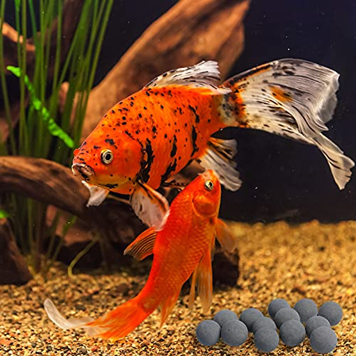 Lystaii 120pcs Tourmaline Balls for Betta Aquarium Tank Balls Mineral Calcium Mineral Balls for Freshwater Aquarium Tank Shrimp Crayfish Water Conditioner Aquatic Décor Tank Accessories