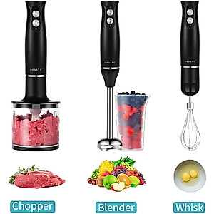 SOKANY 4-in-1 500W Immersion Handheld Blender - Turbo Mode, Stainless Blades