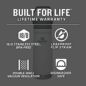 Stanley IceFlow Stainless Steel Water Jug with Straw, Vacuum Insulated Water Bottle for Home and Office, Reusable Tumbler with Straw Leakproof Flip