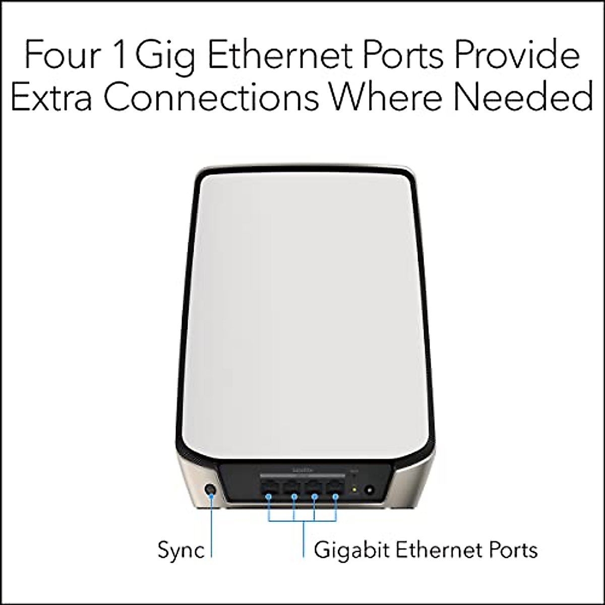 NETGEAR Orbi Tri-Band WiFi 6 Mesh Add-on Satellite (RBS860) - Works with Orbi RBR860S and RBK863S, Adds Coverage Up to 2,700 sq. ft., AX6000 (6Gbps)