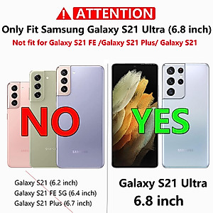 for Samsung Galaxy S21 Ultra Case, S21 Ultra Case with Screen Protector,[Military Grade Drop Tested] Heavy-Duty Tough Rugged Shockproof Protective Phone Case for Galaxy S21 Ultra 6.8 inch (Black)