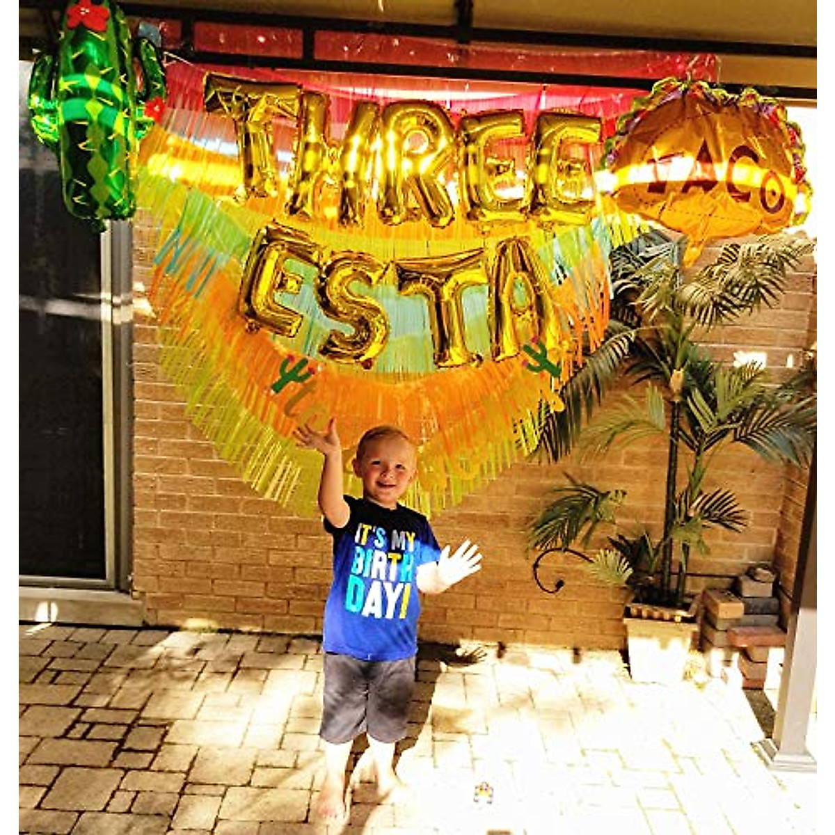 LaVenty Mexican Third Birthday Decoration Three Esta Decorations Three-Esta Birthday Party Decorations 3rd Birthday Fiesta Party Three Year Old Fiesta Birthday Decoration