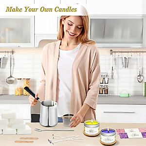 Complete Candle Making Kit for Adults Kids,Candle Making Supplies Include Soy Wax for Candle Making,Fragrance Oils Candle Wicks Dyes Jars Melting Pot,DIY Starter Scented Adults Beginners Craft Kits